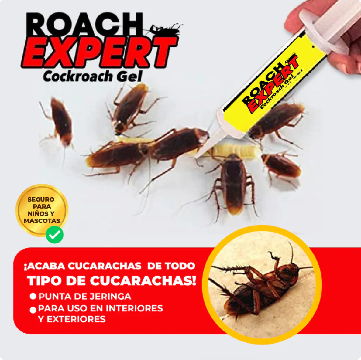 ROACH EXPERT - GEL EXTERMINADOR DE CUCARACHAS – Compralotodo